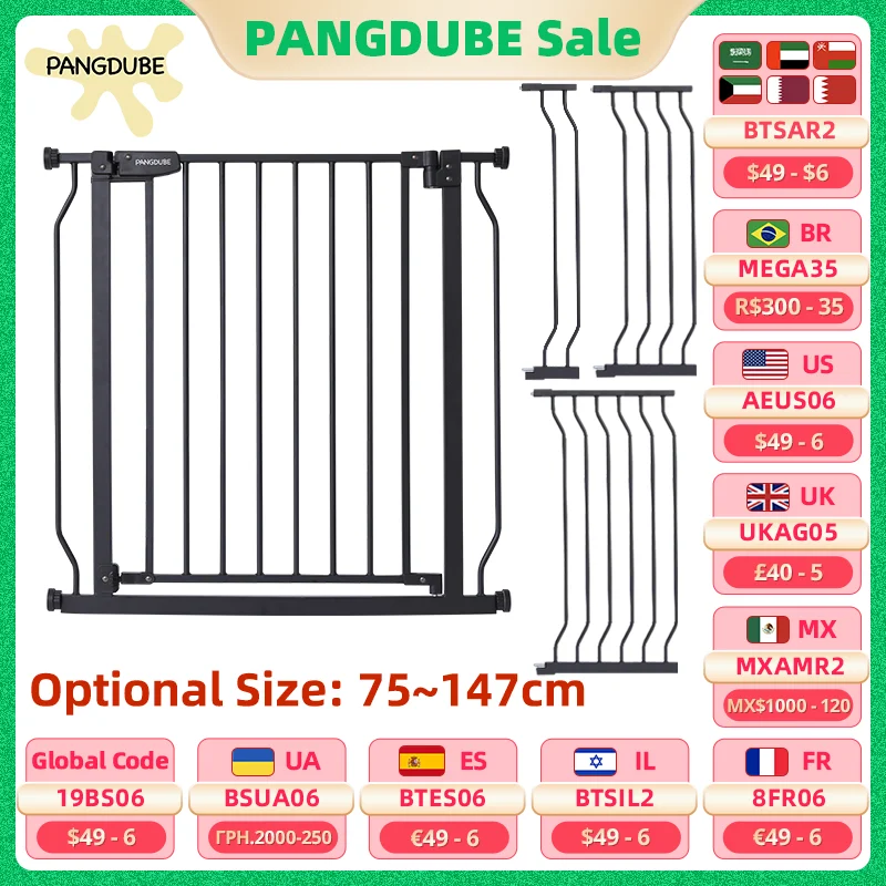 Children-s-Safety-Barrier-Childproof-Gate-75-147cm-Pressure-mounted ...