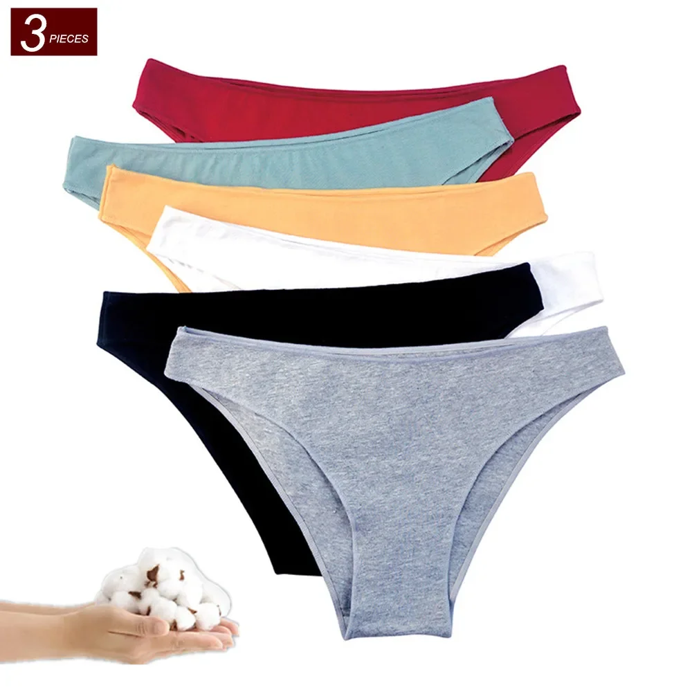 3-Pcs-set-Low-Rise-100-Cotton-Seamless-Panties-for-Women-Briefs-Sexy ...