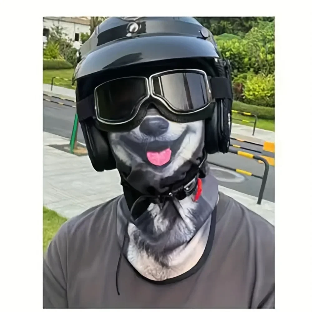 3D Animal Cat Design Summer Full Face Neck Protector Sun Shield ...