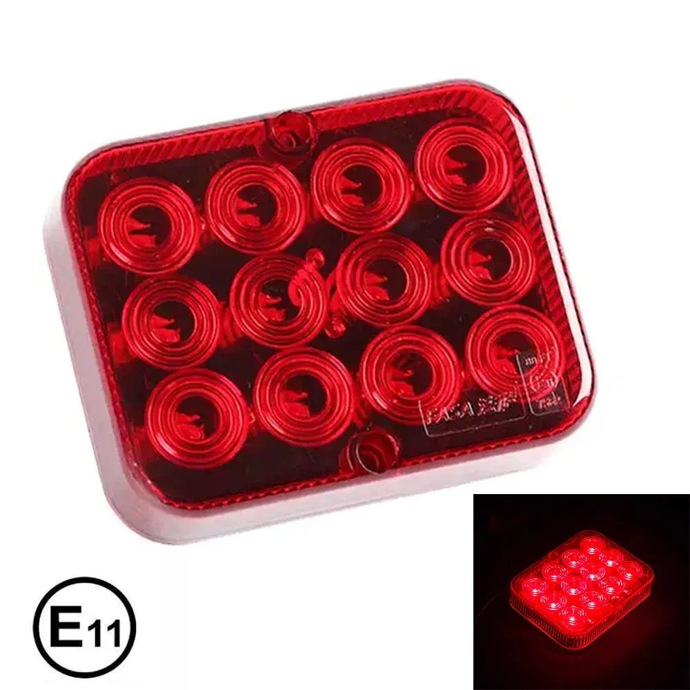 1PC 12 LED 12V 24V Waterproof Rear Tail Fog Light Driving Lamps Safety ...