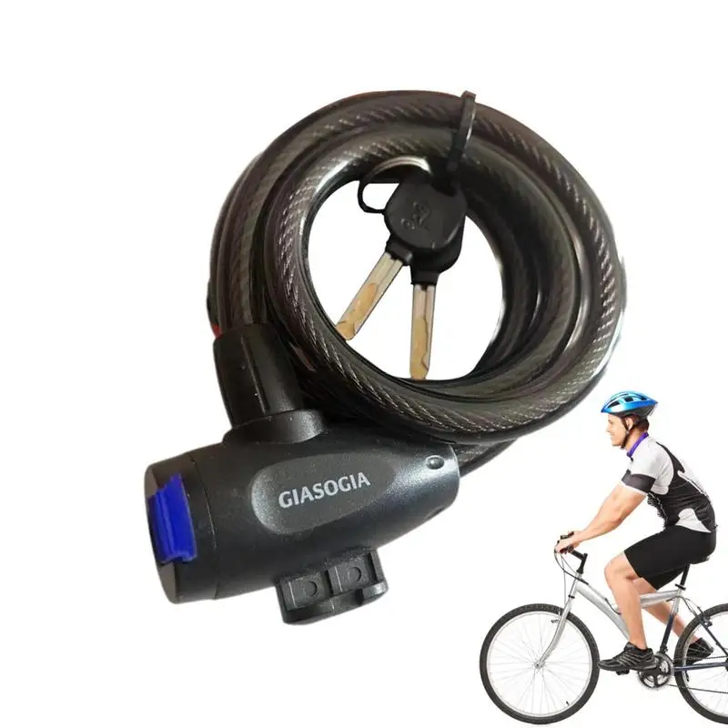 Bicycle-Lock-With-Key-1-2m-Anti-theft-Bike-Cable-Locks-For-Scooters ...