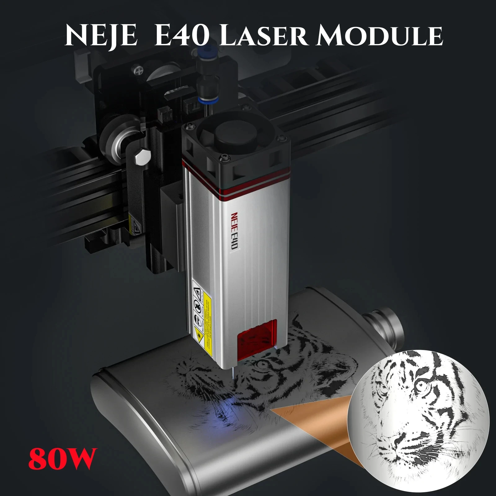 NEJE-80W-E40-Laser-Module-Kit-Built-in-High-Pressure-Air-Assist-for ...