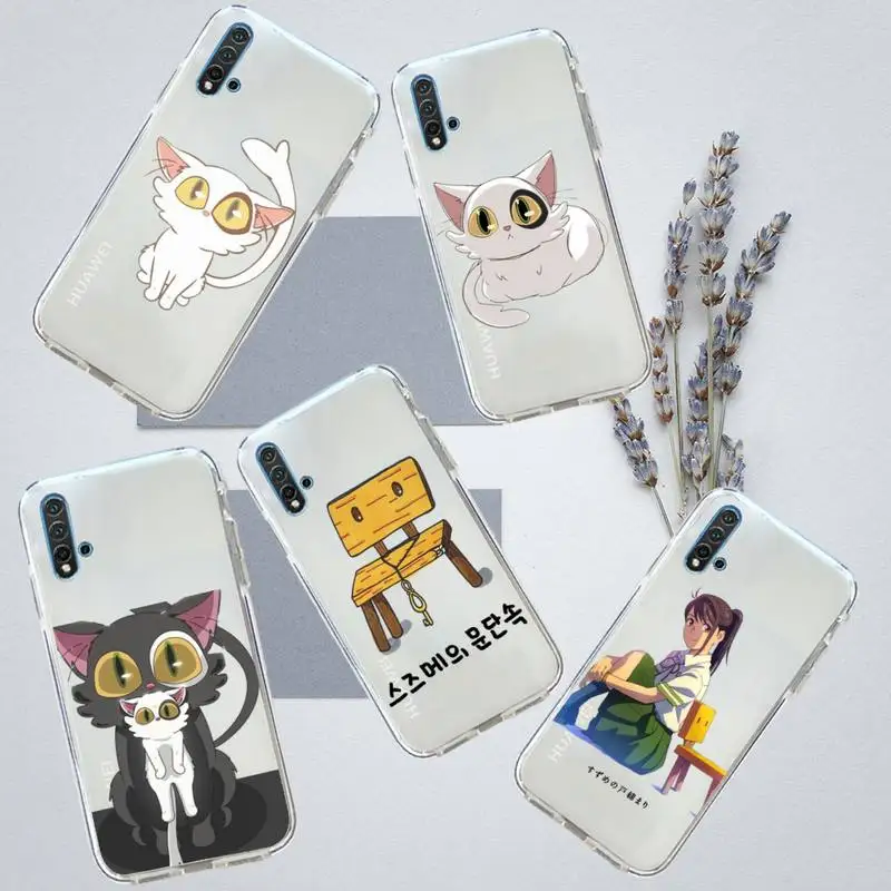 Suzume no Tojimari anime Phone Case Transparente para Huawei honra P ...