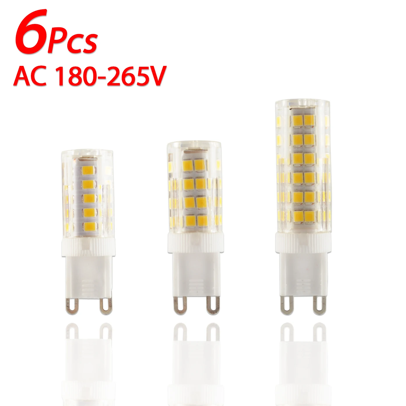 6pcs LED Lamp G9 Led Bulb AC180-265V 3W 5W 7W Ceramic SMD LED G9 ...