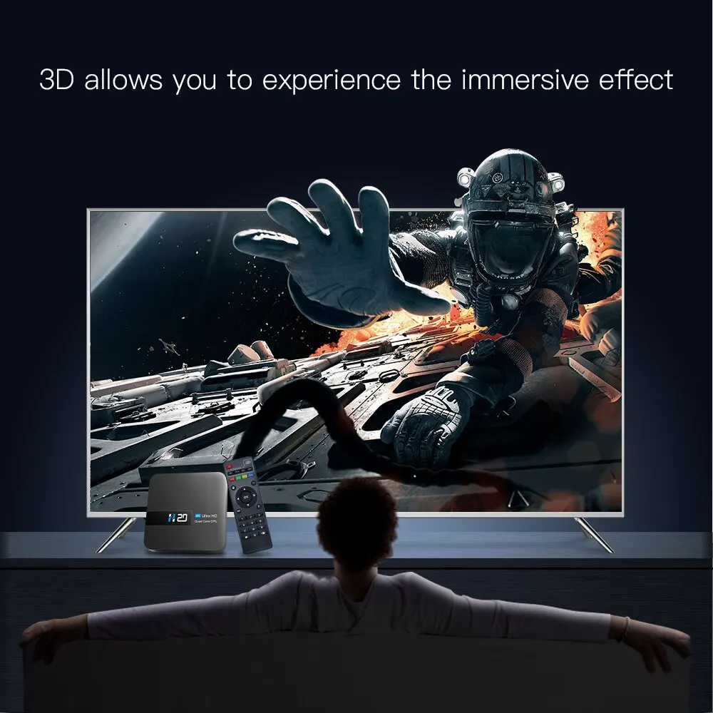 Android H20 TV box: 4K Ultra HD, high-performance chip and versatile ...