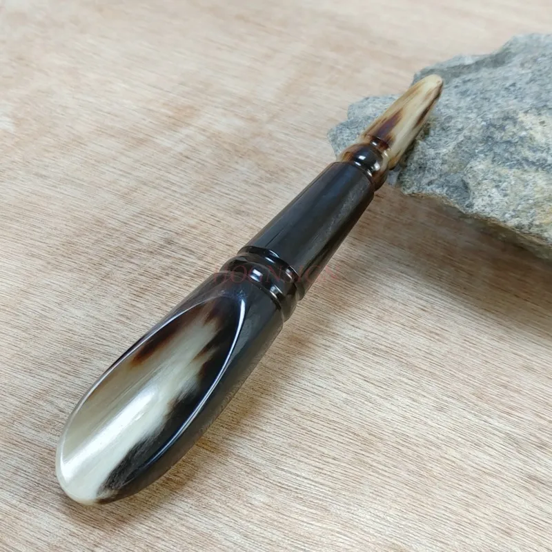 Solid-white-buffalo-horn-massage-stick-scraping-tube-thickening-face ...