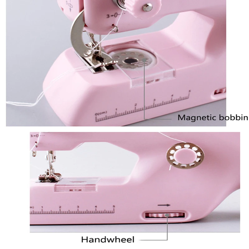 Sewing Machine Home Mini Handheld Portable Electric Double Thread ...