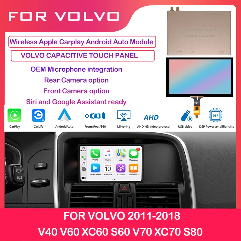 Wireless Apple Carplay Android Auto Module Car Ai Box For Volvo Xc60 ...