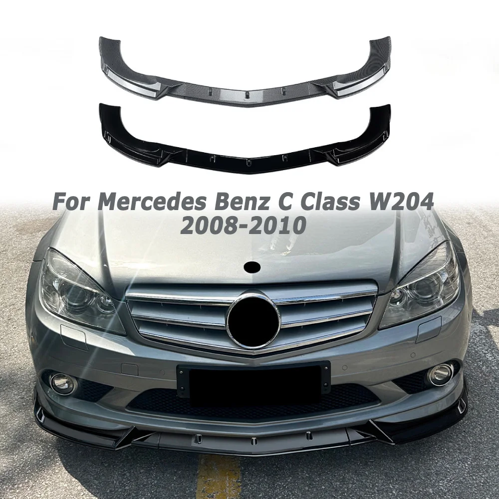 Front Bumper Lip Spoiler For Mercedes Benz C Class W204 2008-2010 Pre ...