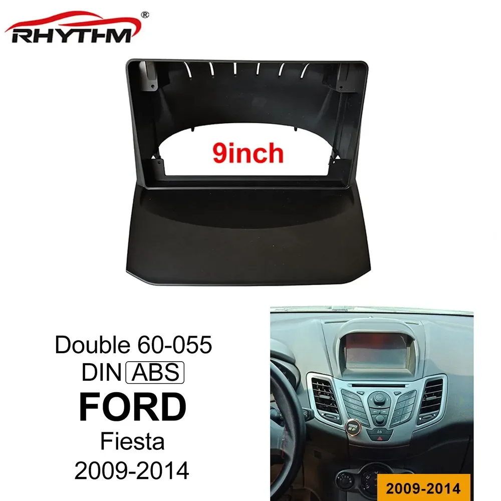 Fits-9-Inch-Car-Fascia-Panel-For-FORD-Fiesta-2009-2014-Stereo-Dashboard ...