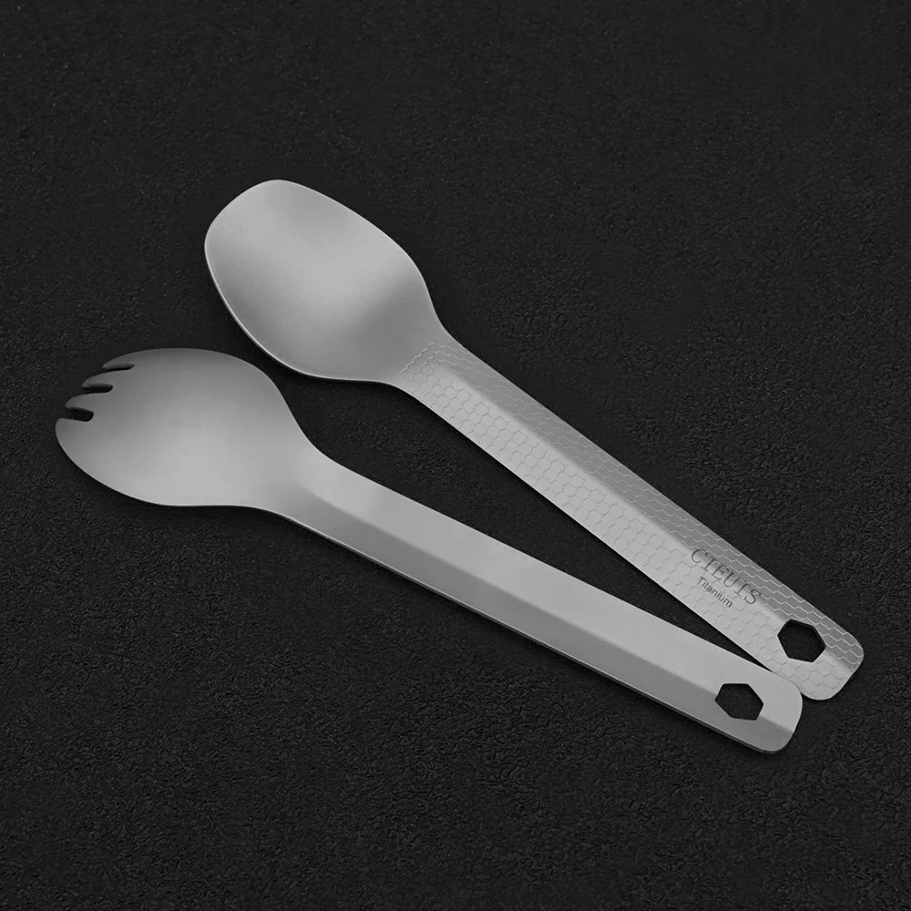 Portable-Titanium-Alloy-Spoon-Rust-free-Picnic-Utensil-Outdoor-Camping ...