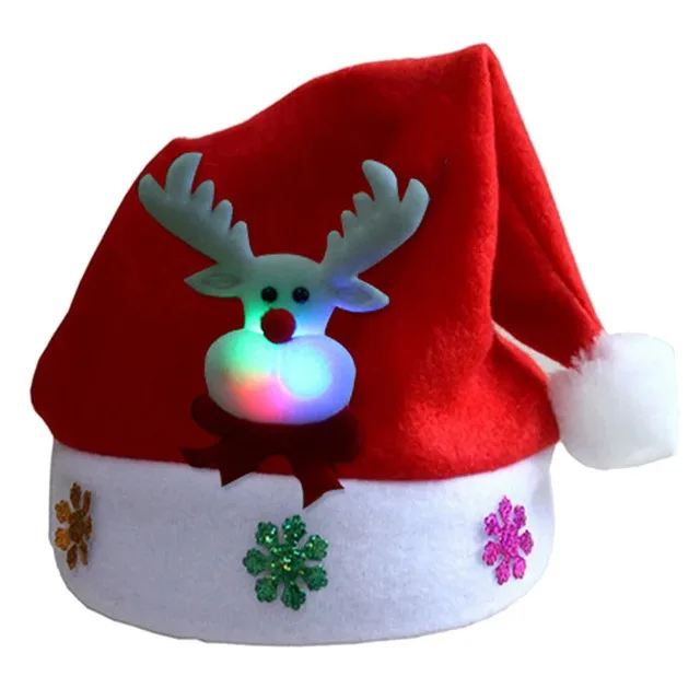 Gorros navideños con luces LED, gorro de Papá Noel, muñeco de nieve ...
