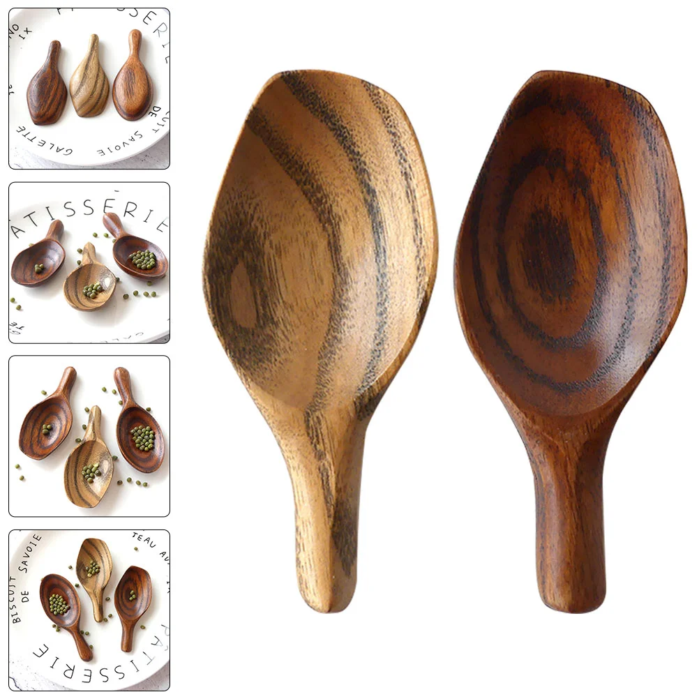 2pcs-Wooden-Short-Handle-Spoon-Spice-Condiment-Sugar-Coffee-Honey ...