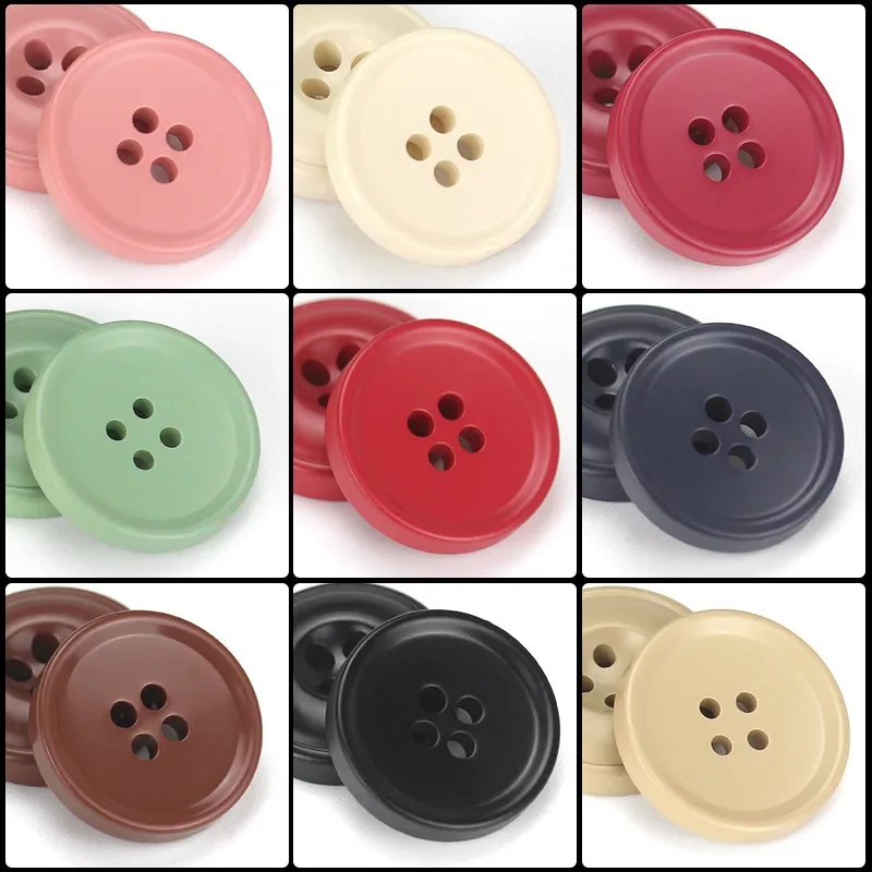 10PCS-Round-Coat-Buttons-Beautiful-4-hole-Resin-Buttons-Woman-Overcoat ...