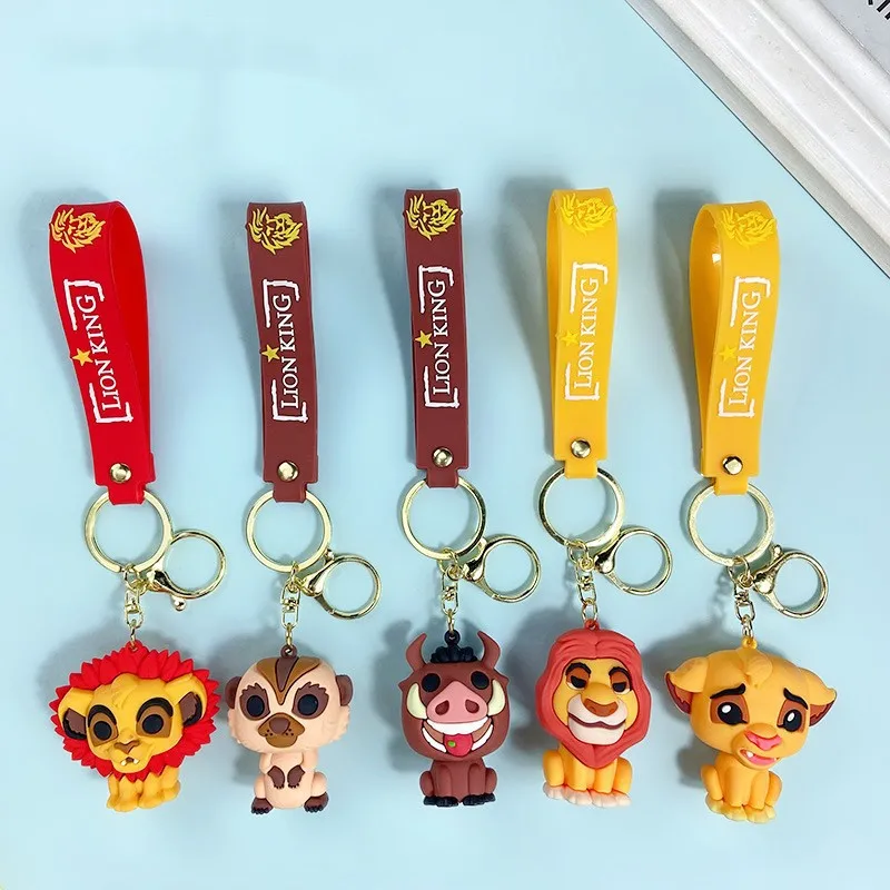 Disney Lion King Keychains Simba Pumbaa Timon Keyring Car Key Ring ...