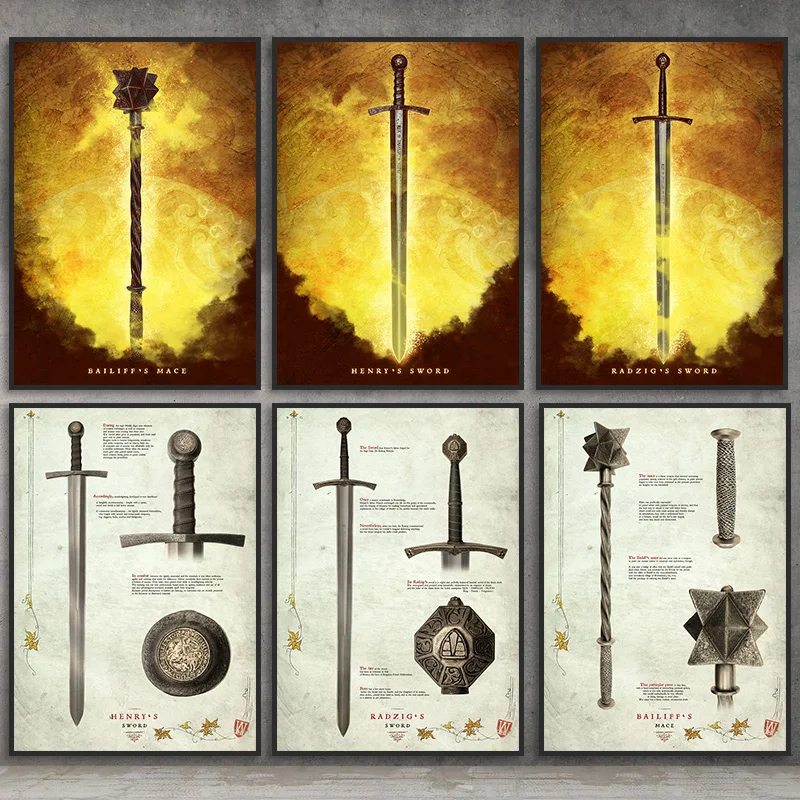 Calimacil Weapons Poster Sir Radzig's Sword Henry's Sword Bailiff's ...