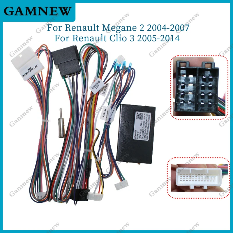 16Pin-Car-Wiring-Harness-Adapter-Canbus-Box-Decoder-For-Renault-Megane ...