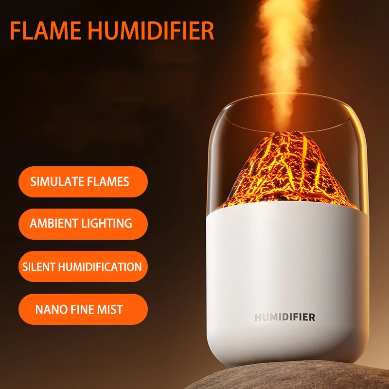 2023-New-Volcano-Planet-Humidifier-300ml-Home-Bedroom-Colorful-usb ...