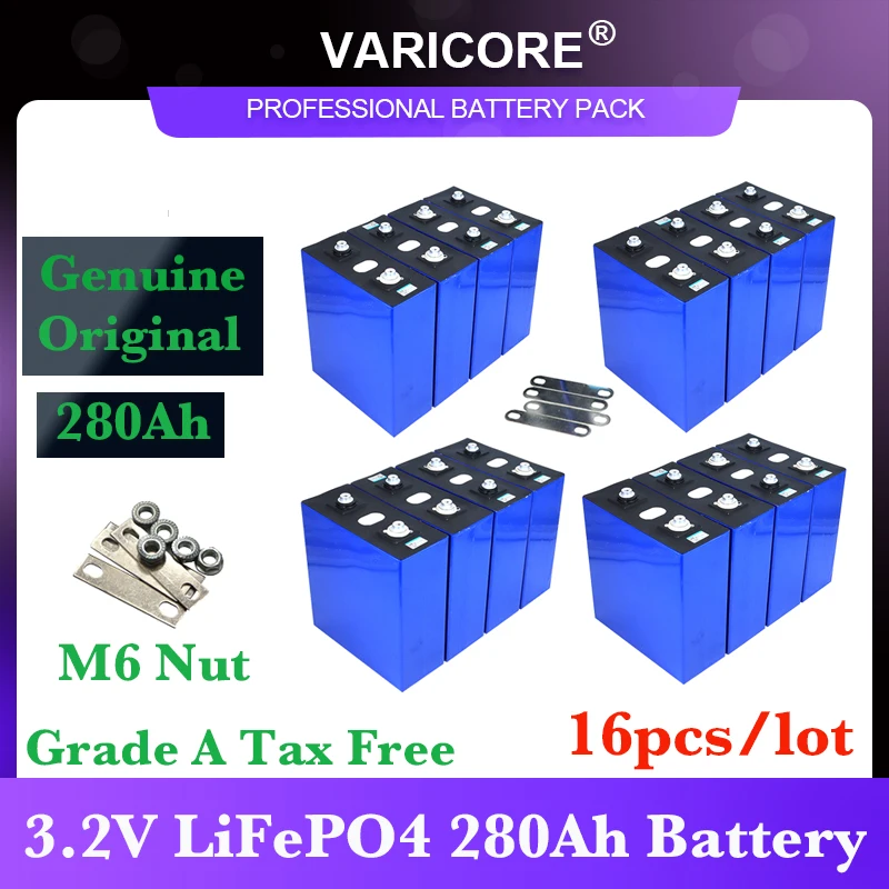 16pcs-VariCore-3-2V-280AH-battery-pack-LiFePO4-12V-24V-280000mAh-for-E ...