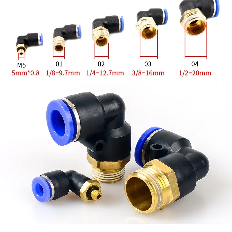 PL-Tubo-Conector-Pneum-tico-Air-Push-In-Mount-tubo-de-rosca-macho ...