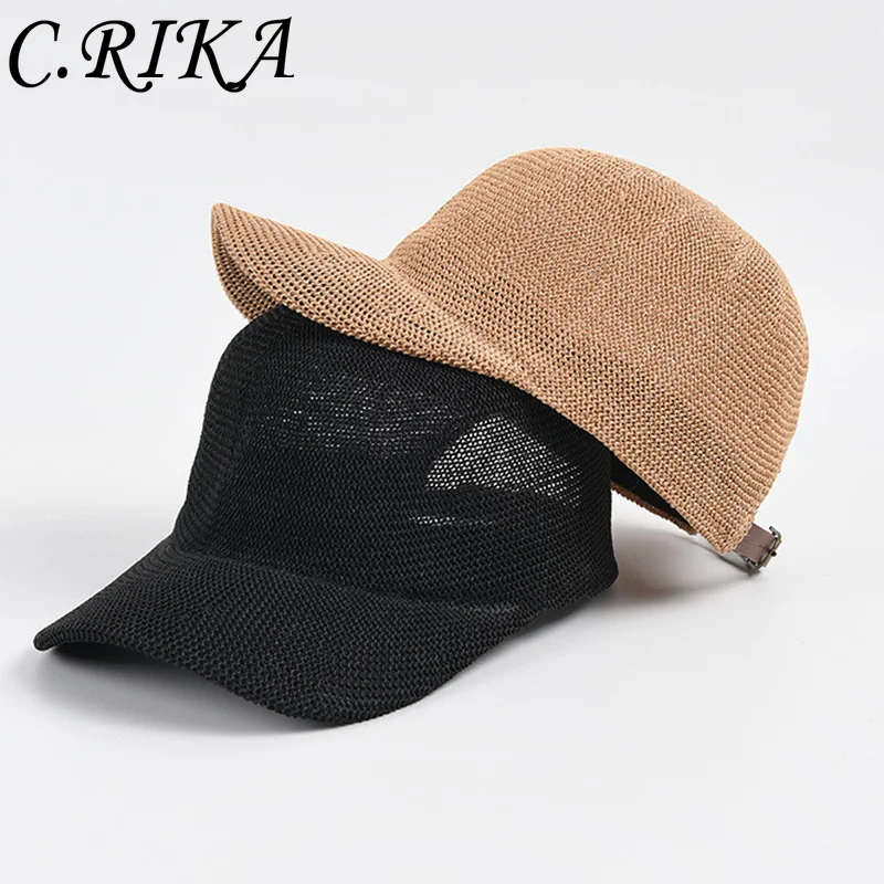 2025 Summer Breathable Straw Baseball Cap Men Outdoor Paper Sun Hats ...