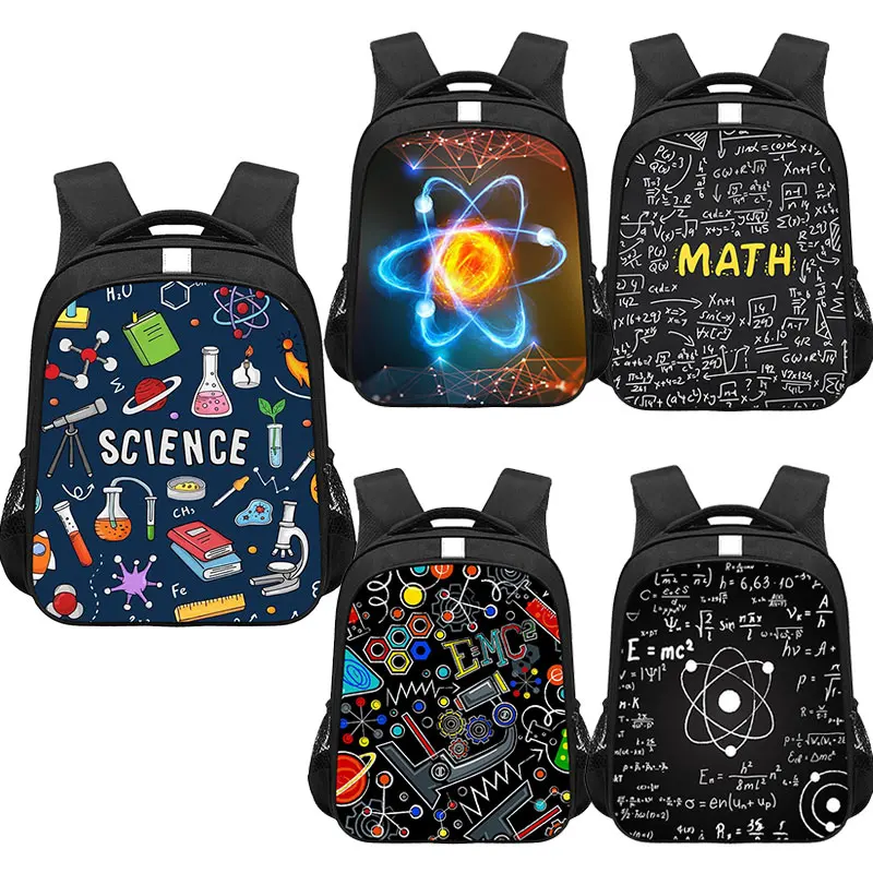 Math-Formula-Geometry-Algebraic-Print-Backpack-Children-School-Bags ...