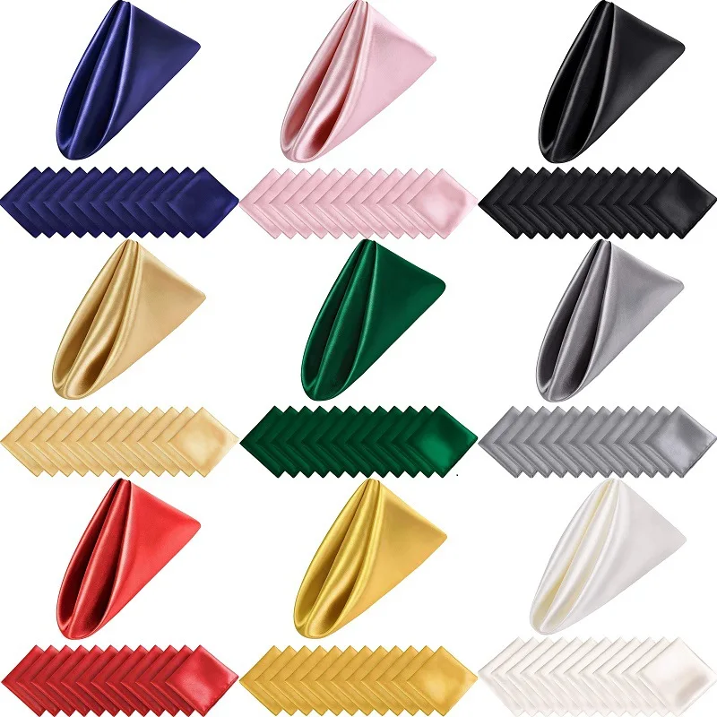 28 Colors Satin Napkin 46x46cm Serving Table Decor Dinner Towel For ...