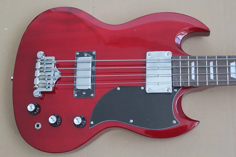 free-shipping-Natural-wood-transparent-deep-red-electric-guitar-4 ...