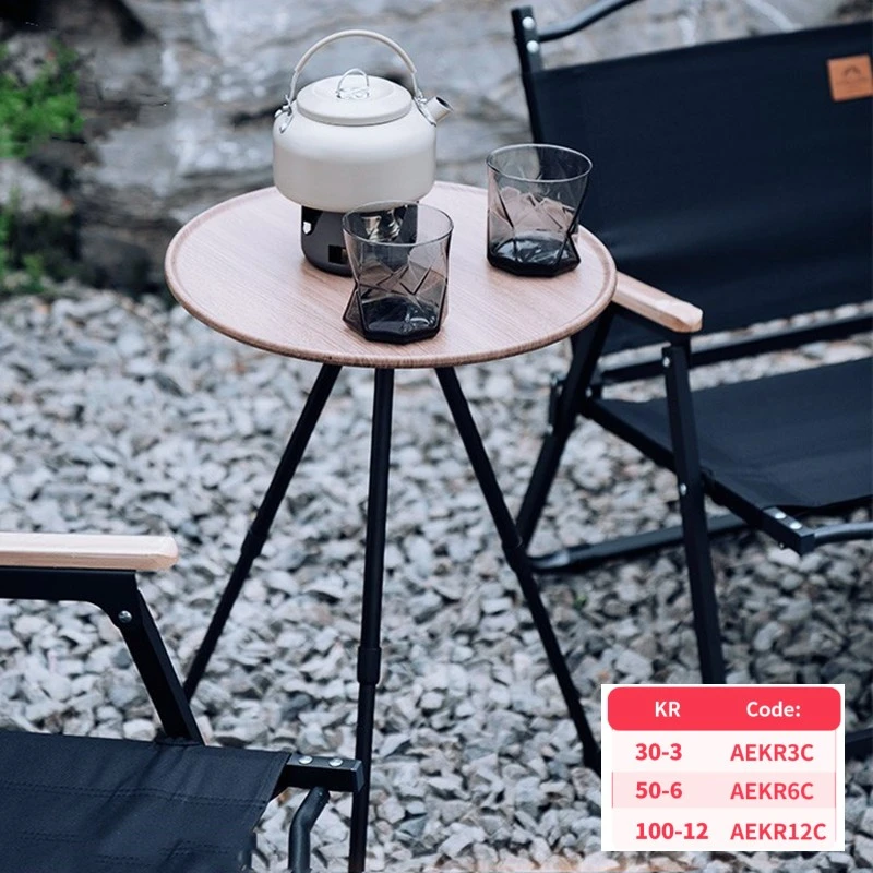 Telescopic Folding Round Table Outdoor Three-legged Dining Table ...