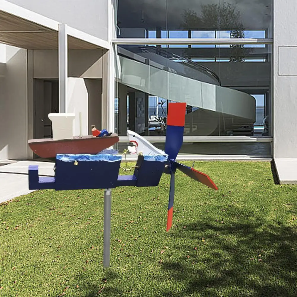 Wind-Spinner-Outdoor-Decor-Nautical-Boat-Whirligig-Wooden-Garden ...