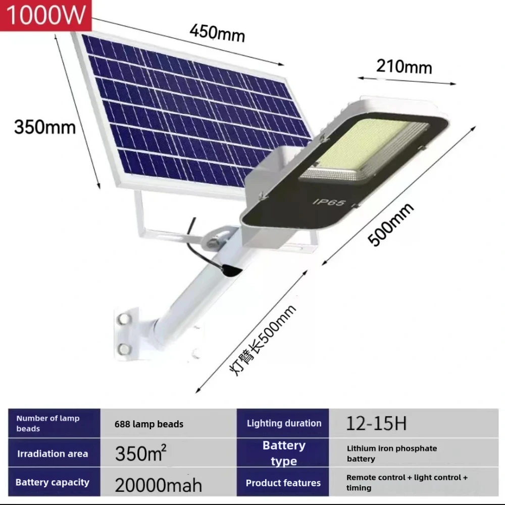 1000W-Powerful-Solar-Light-Outdoor-Solar-Street-Light-20000mah ...