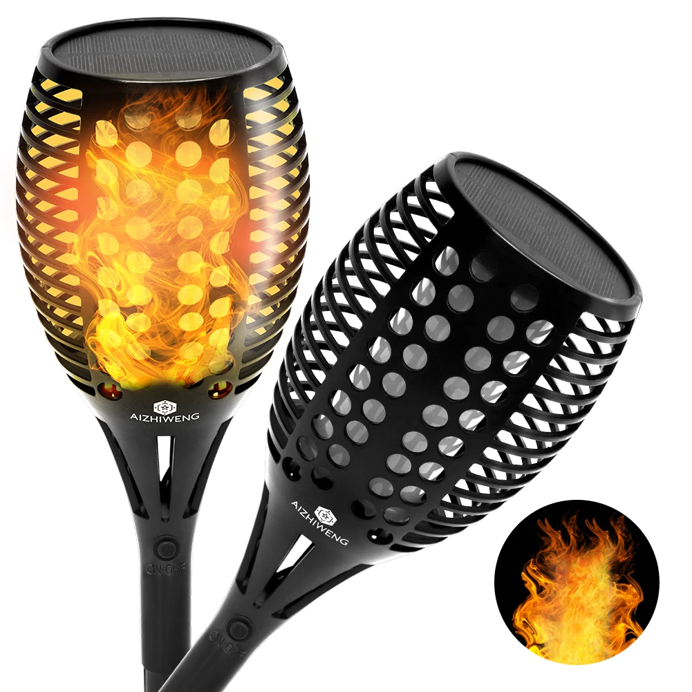 Solar-Flame-Torch-LED-Outdoor-96LED-Lights-with-Flickering-Flame-Effect ...