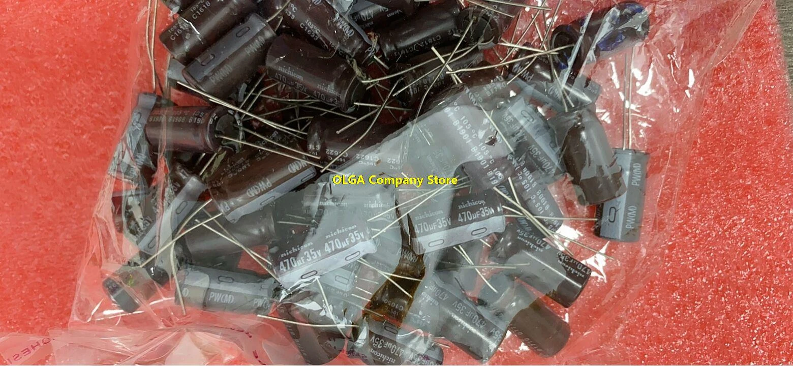 50pcs -1lot 470uf 35v Original Imported Aluminum Electrolytic Capacitor ...