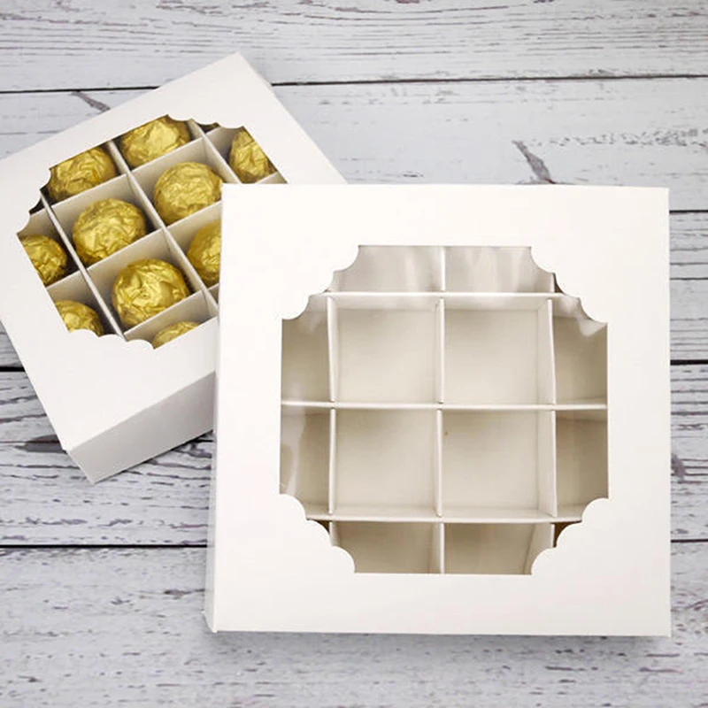 Party-Cupcake-Boxes-Empty-16-Grids-Gift-Candy-Boxes-Inserts-Clear ...