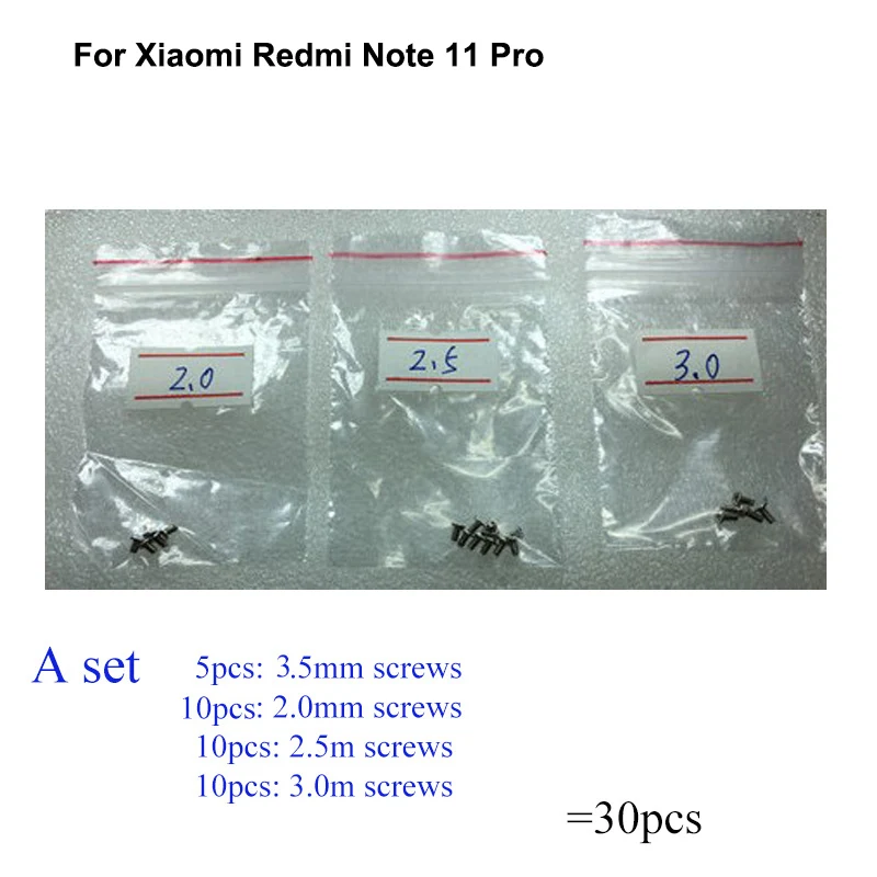 30PCS-a-set-Silver-Screw-For-Xiaomi-Redmi-Note-11-Pro-mainboard ...