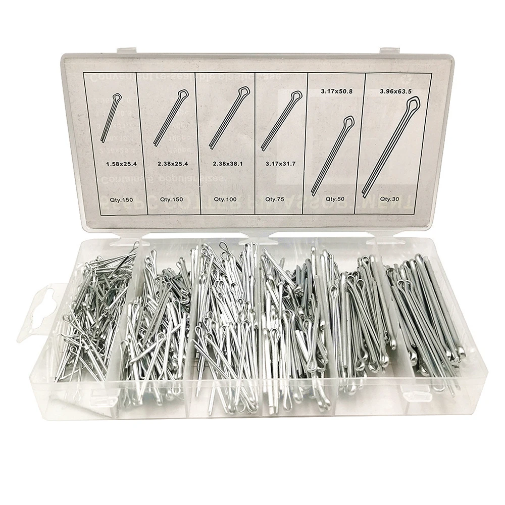 555pcs-box-fasteners-R-type-split-cotter-pin-safety-cotter-wave-pin ...