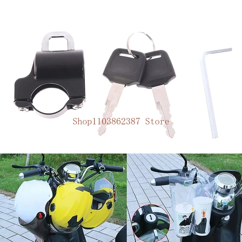 Motorcycle-Universal-Helmet-Lock-Handlebar-22-26mm-Anti-theft-Security ...