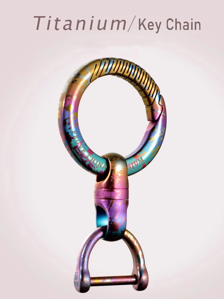 Luxury-Titanium-Camouflage-Color-360-Rotary-Key-Chain-Super-Light-Men ...