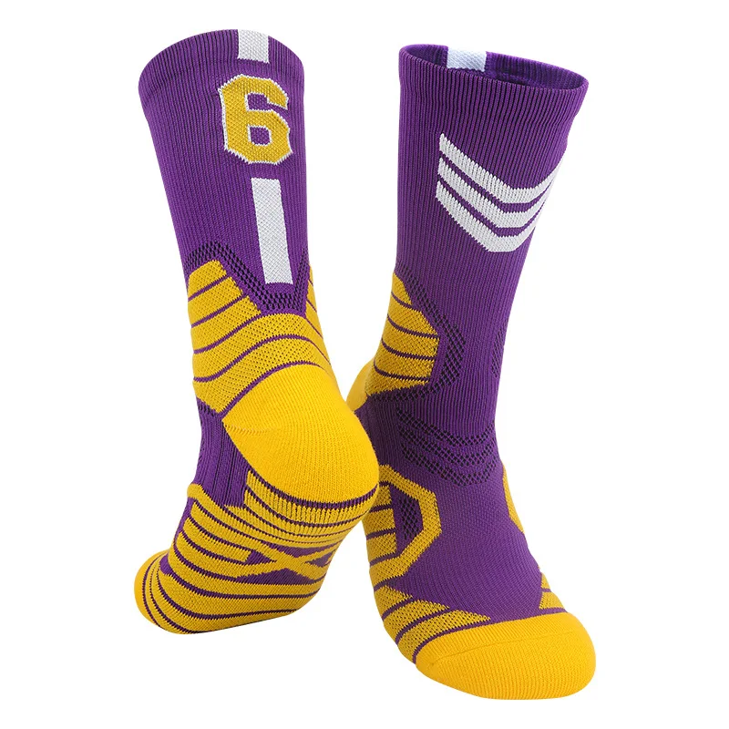 Nike Elite Socks Purple And Yellow