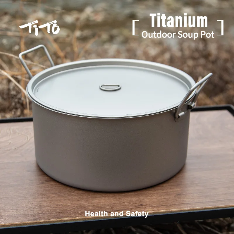 TiTo-5L-Non-toxic-Cooker-Titanium-Pot-Camping-Cooking-Soup-Pot-with-Lid ...