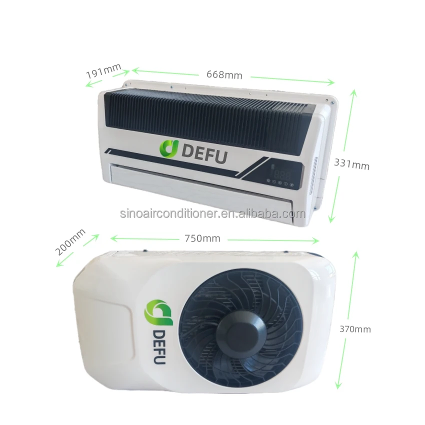 Van Tractor Cabin Cooling AC Parking 24v Dc Electric Conditioning 12v ...