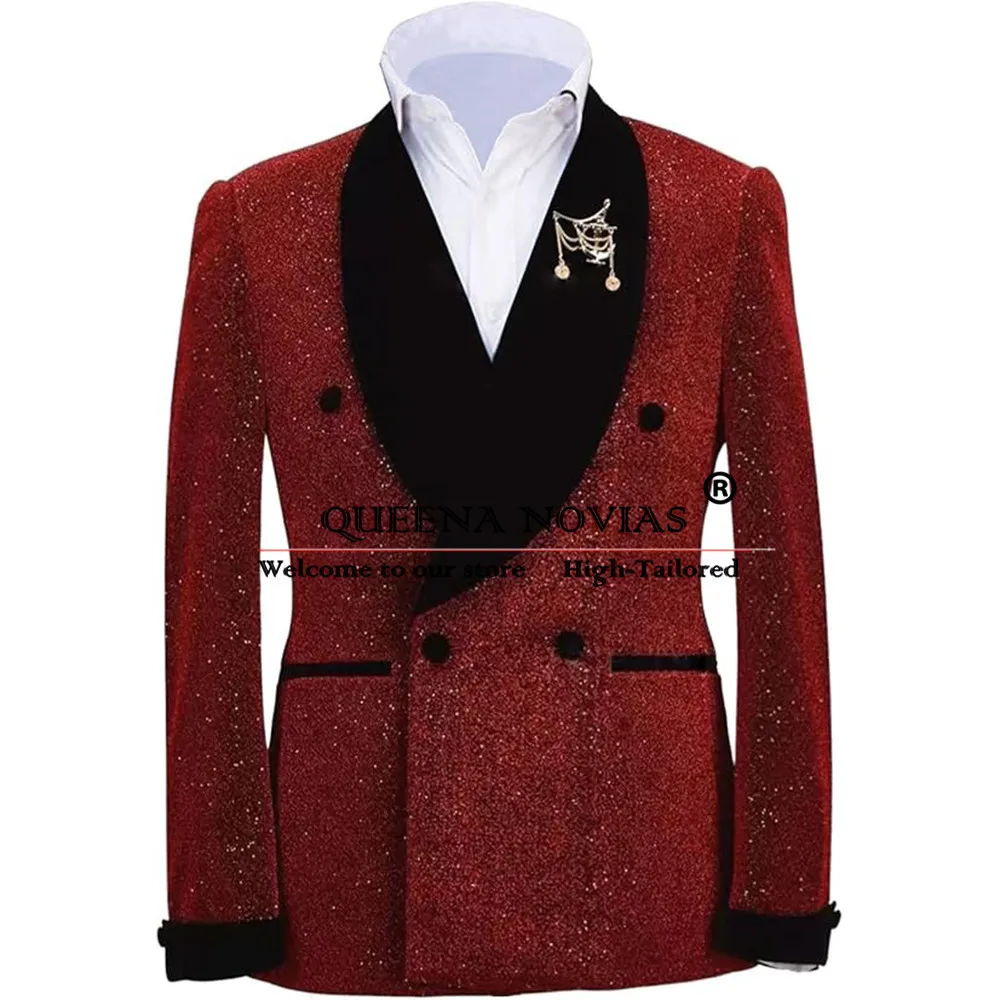 Trajes-de-solapa-de-chal-negro-para-ni-o-chaqueta-Relux-brillante-hecha ...