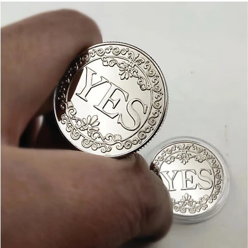 Diameter-25mm-Double-Sided-YES-Coin-Make-Decision-Commemorative-Badge ...