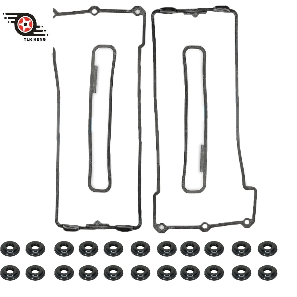 NEW Valve Cover Gasket L+R 22 Washers for BMW E34 E39 E32 E38 M60 M62 ...