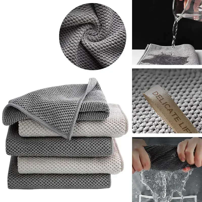 3-Pcs-Thickened-Microfiber-Cleaning-Cloth-Towel-Rag-Water-Absorbent ...