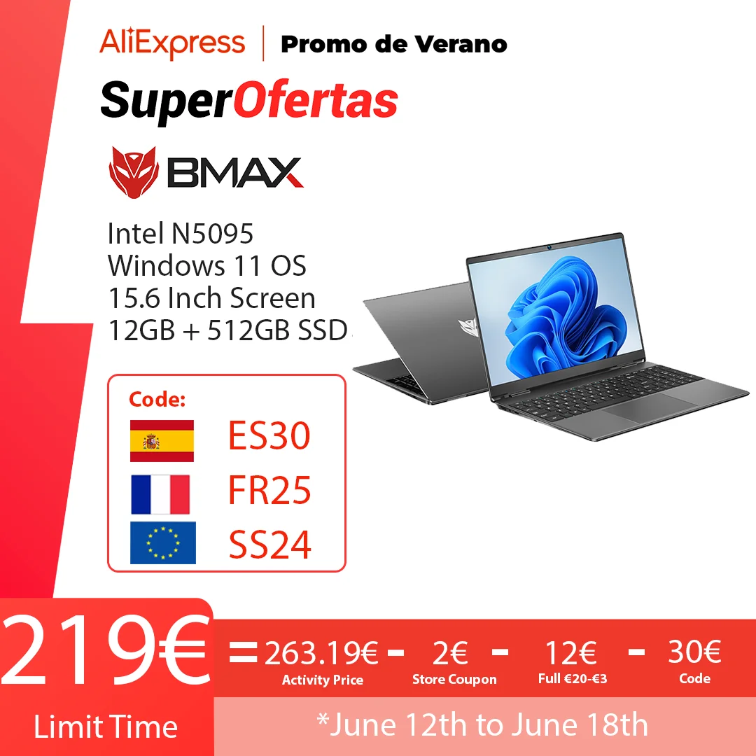 BMAX X15PLUS 15.6 Inch Laptop Intel N5095 CPU 12GB RAM 512GB SSD ...