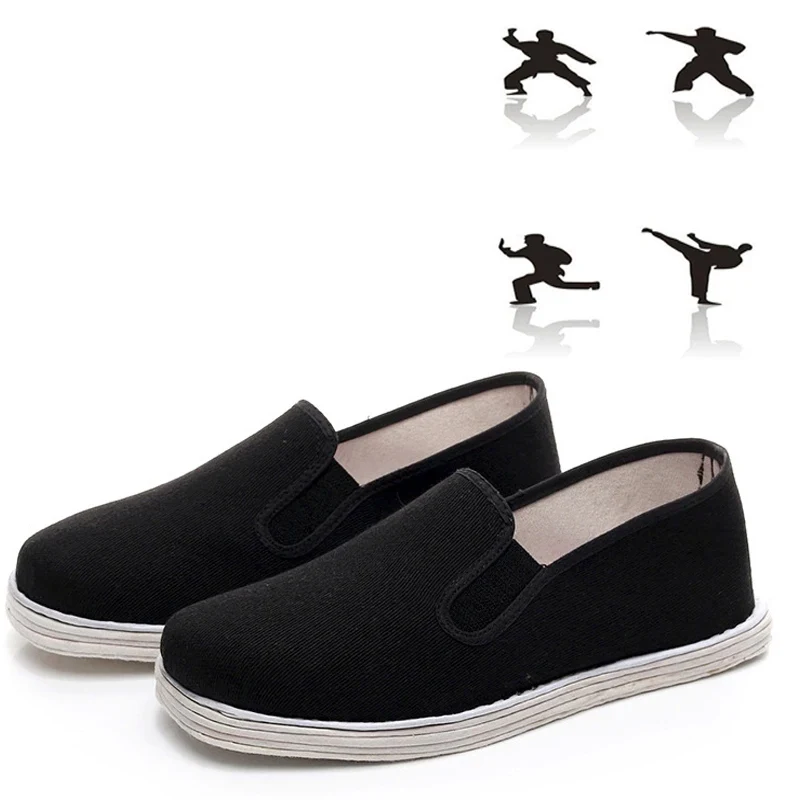 New-Men-s-Traditional-Chinese-Kung-Fu-Black-Cotton-Shoes-Wing-Chun-Tai ...