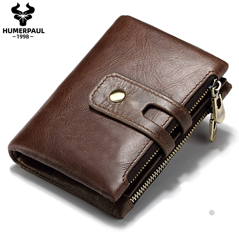 HUMERPAUL-Retro-Wallet-for-Men-RFID-Genuine-Leather-Hasp-Zipper-Card ...