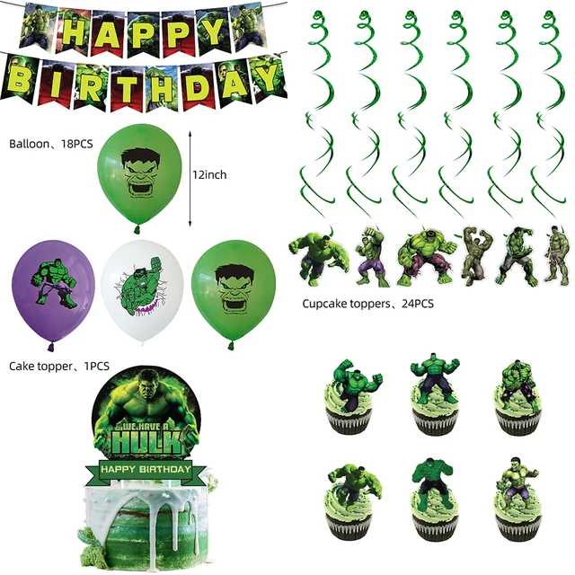 Hulk Cupcake Toppers