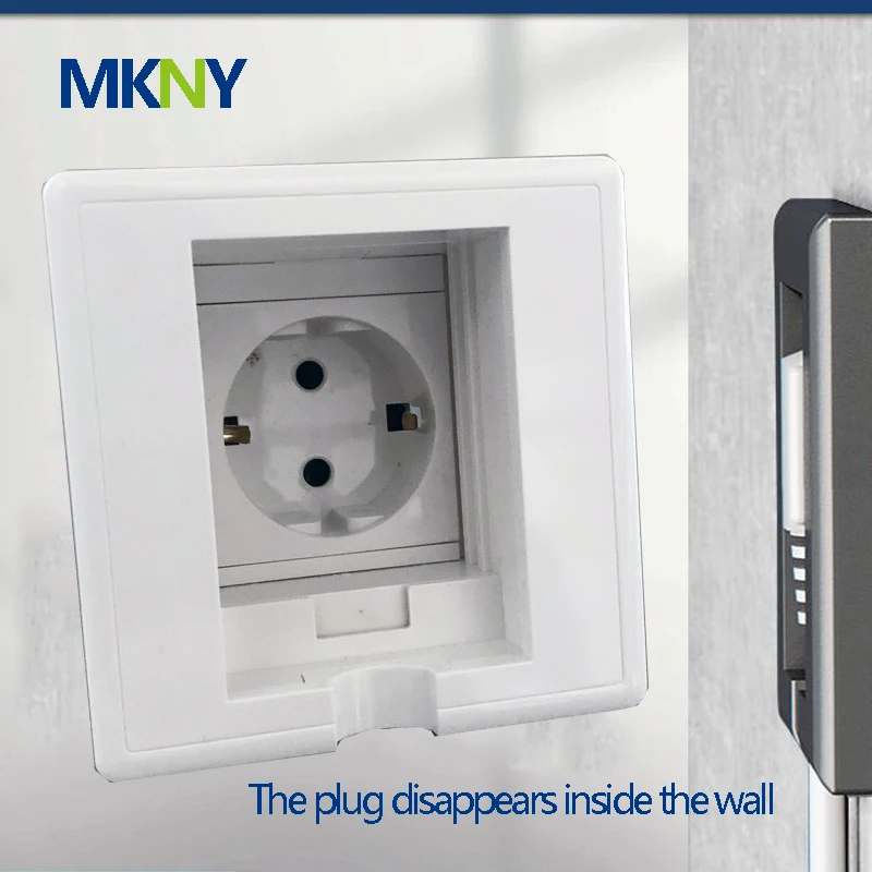 European socket concealed socket plug dispears inside the wall ...